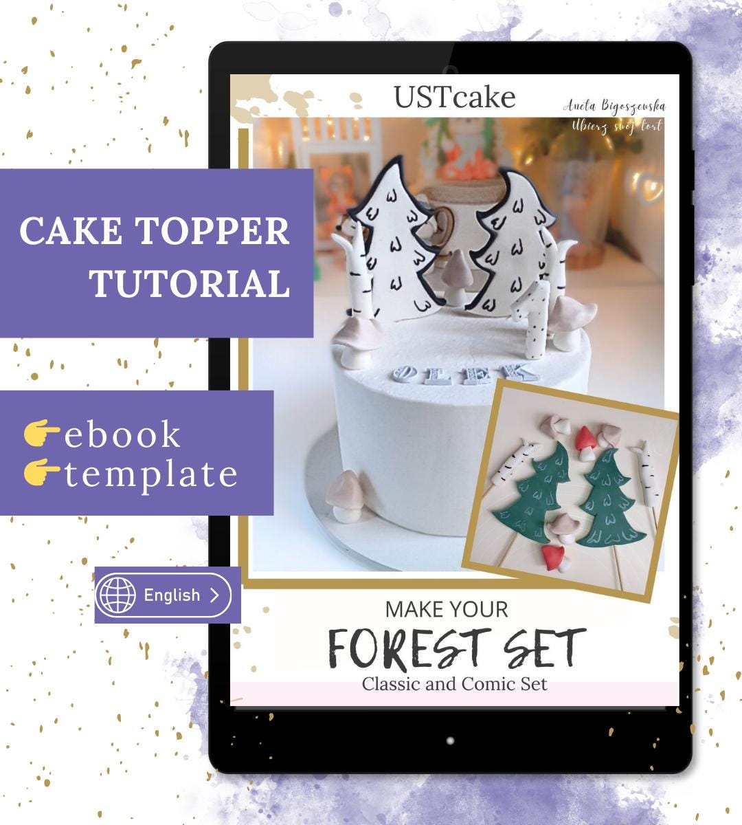 Cake Topper Tutorial: Trees, Birches, Mushrooms (printable Template ...