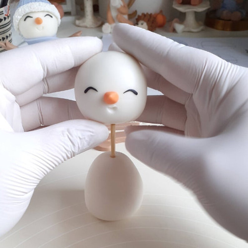 Snowman and Sledge Cake Topper Tutorial With Template. - Etsy