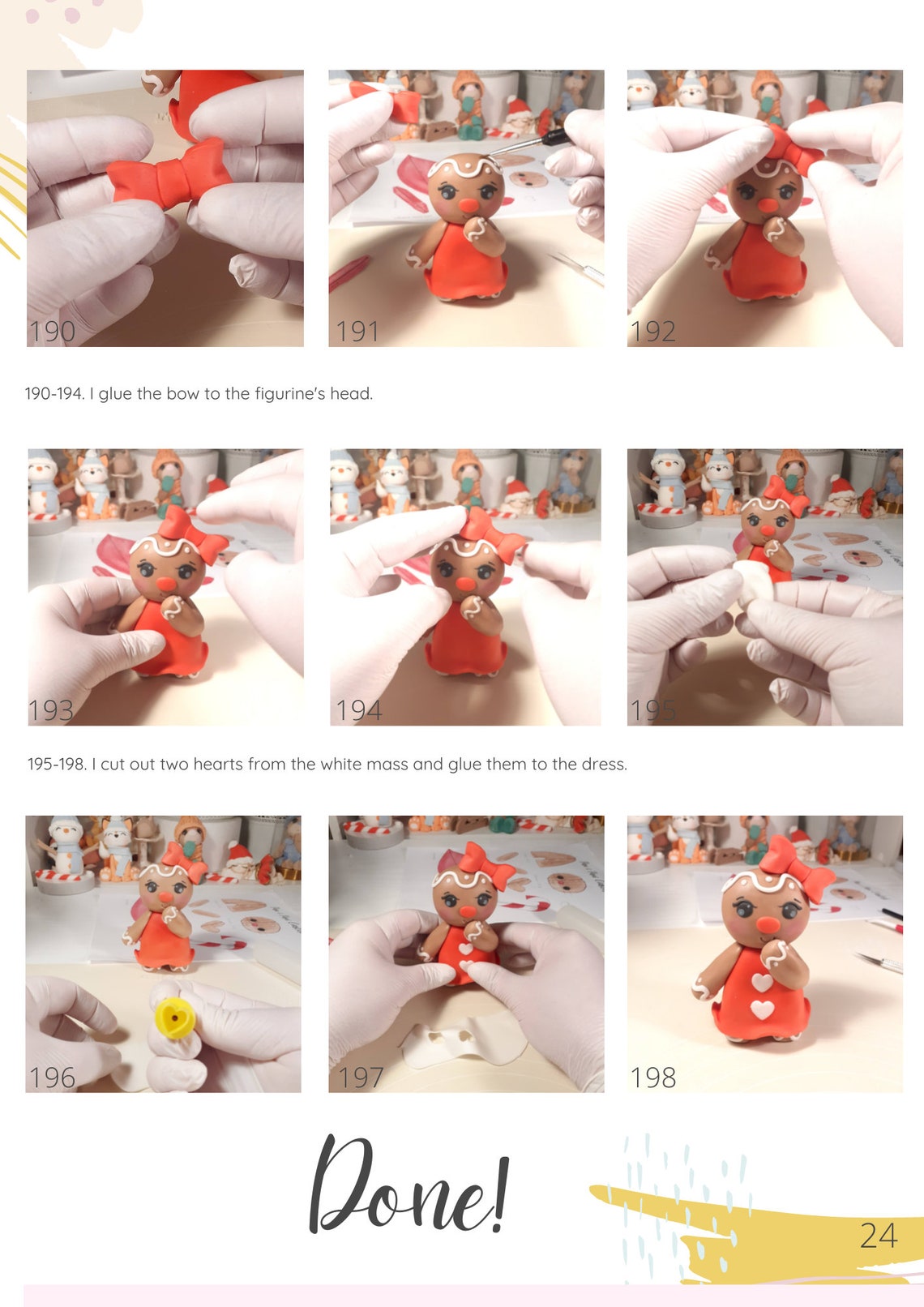 Gingerbread Man Cake Topper Tutorial Whit Templates PDF. - Etsy