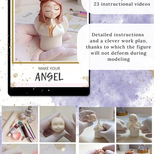Angel Cake Topper Tutorial With Video. Fondant Decoration for a Girl's ...