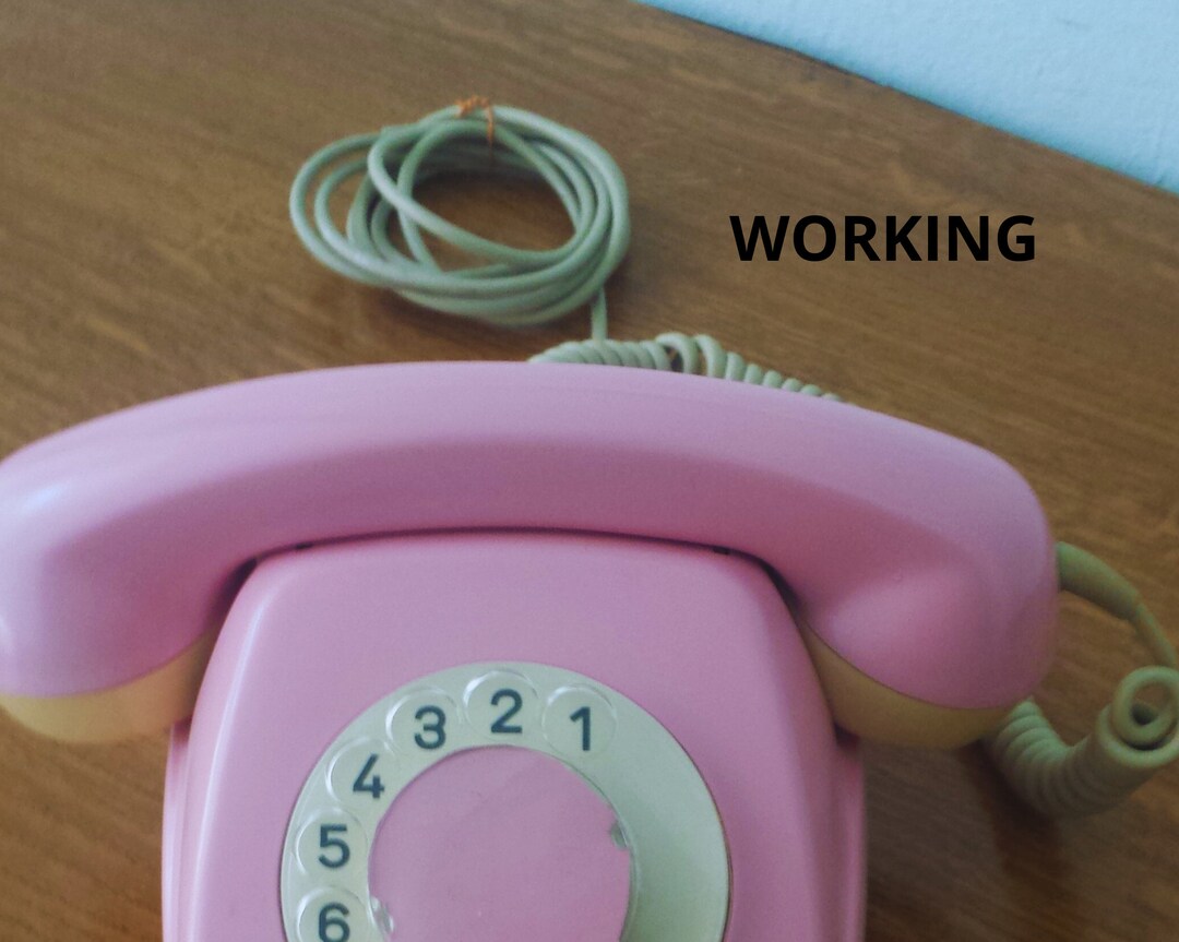 1pink Vintage Retro Telephone, Pink Dial Telephone, Pink Telephone ...
