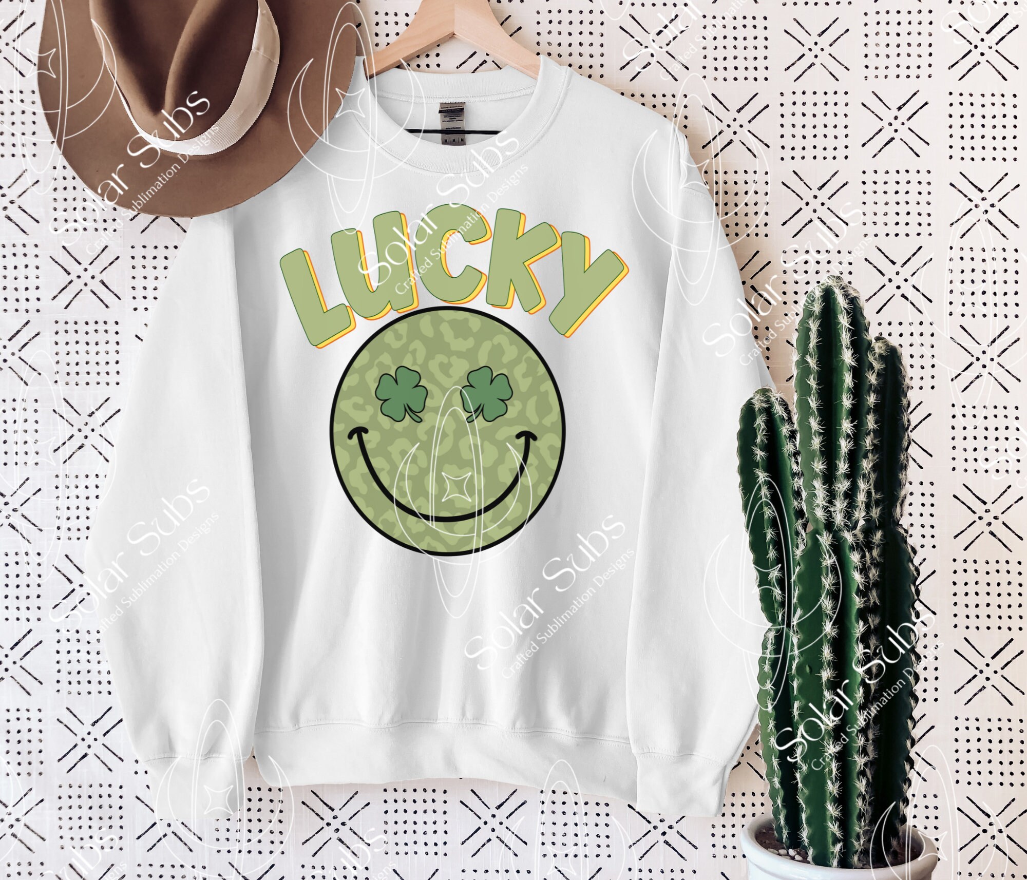 Lucky Smiley Face PNG, St.patricks Day PNG, Lucky Design, Lucky DTF ...