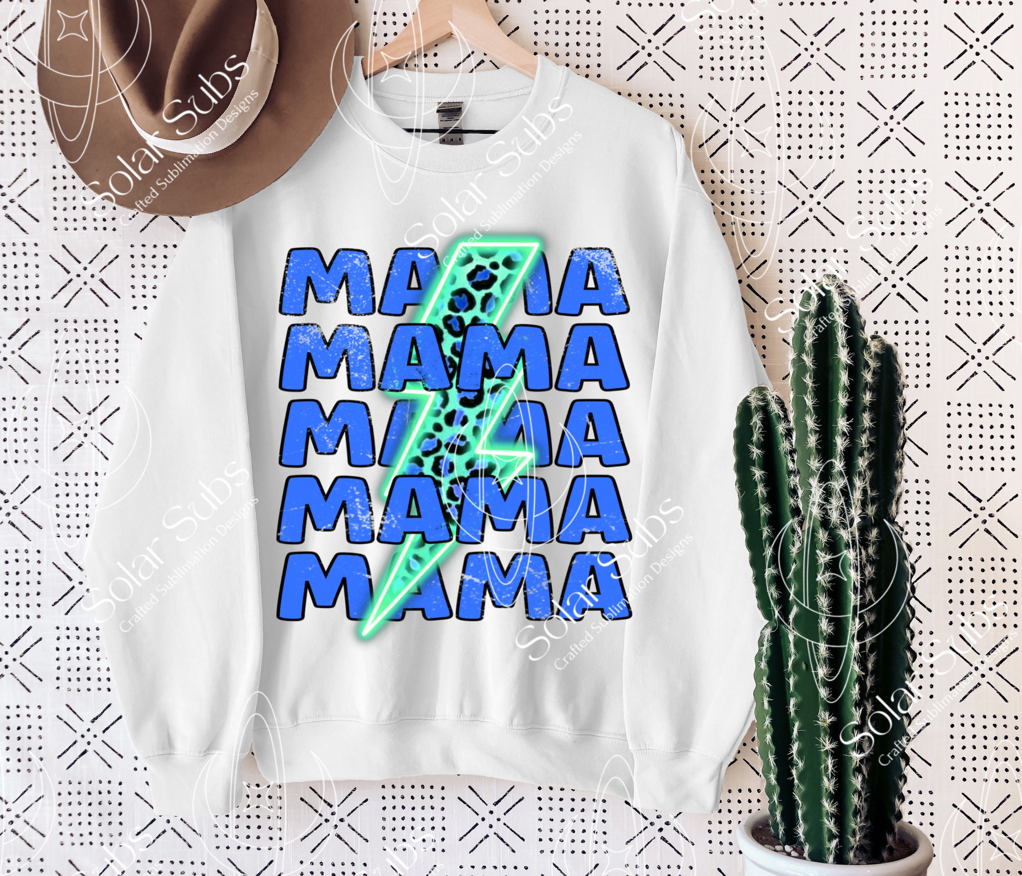 Retro Mama Lightning Png, Leopard Print Mama, Retro Mama Png, Neon Mama ...