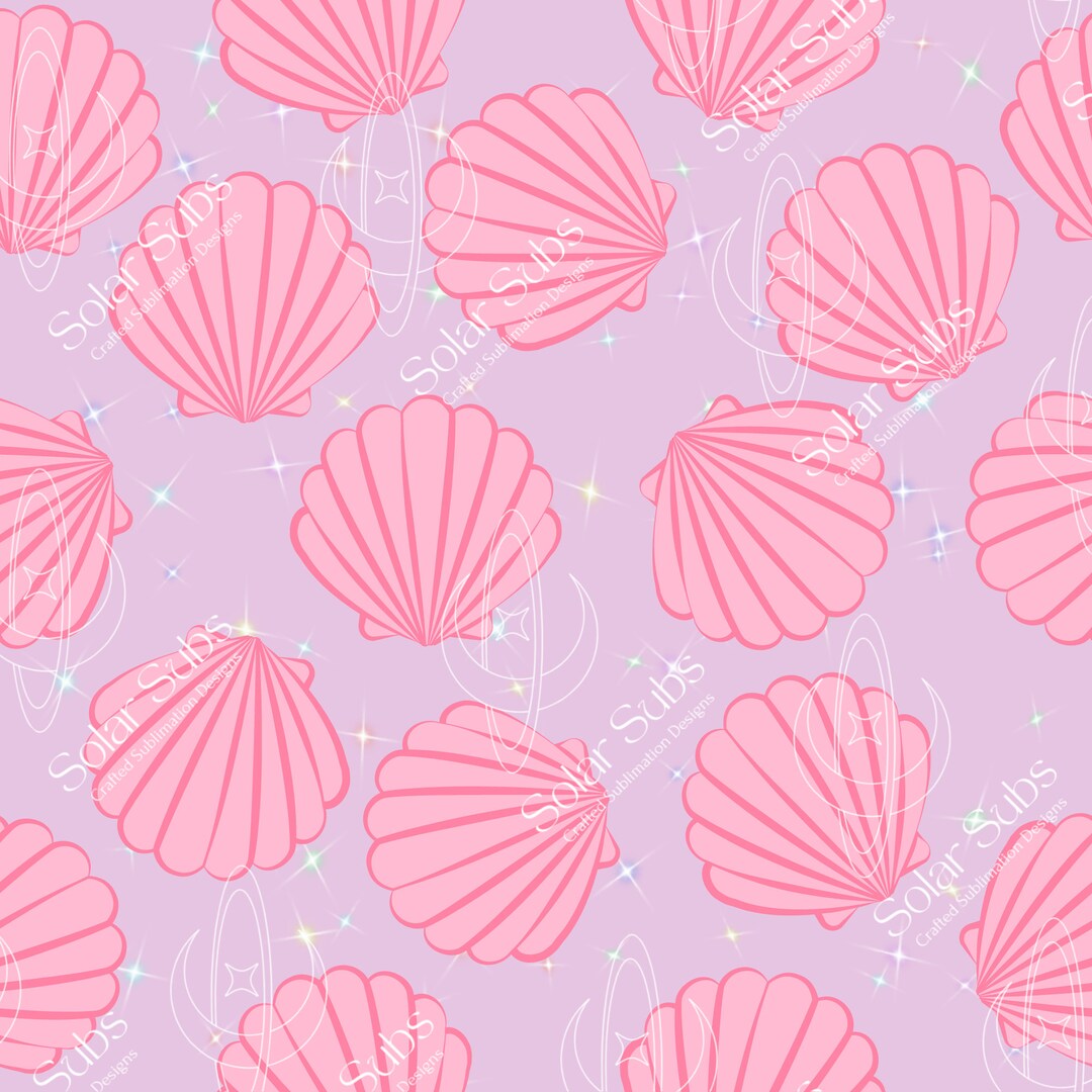 Pink Seashell Seamless Pattern Seamless Summer Pattern Beach Pattern ...