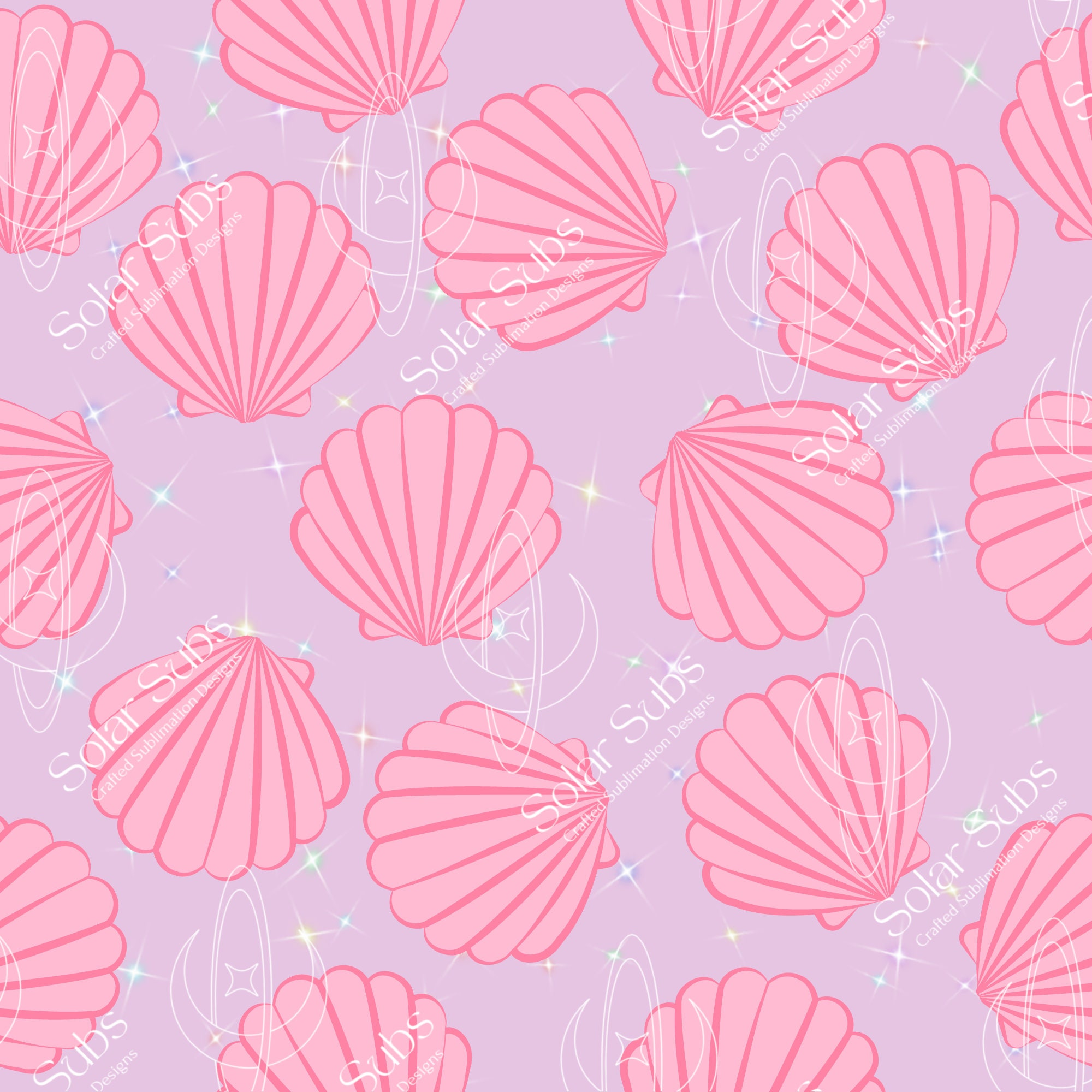 Pink Seashell Seamless Pattern Seamless Summer Pattern Beach Pattern ...