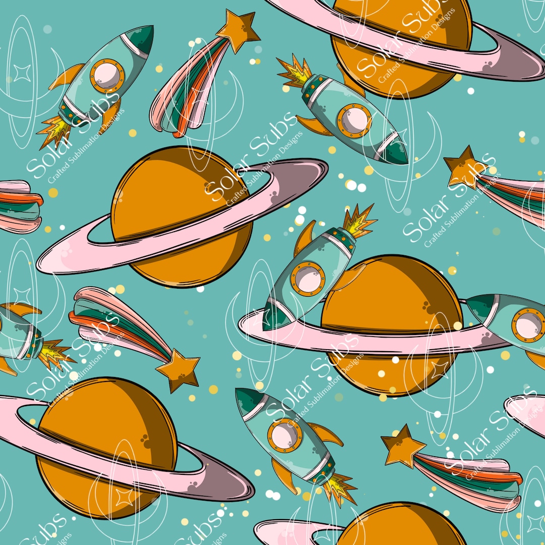 Space Seamless Pattern Seamless Rocketship Pattern Rocketship's and ...