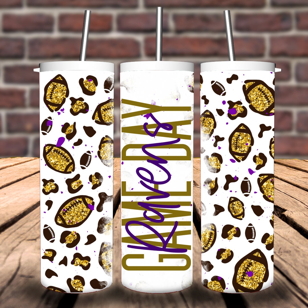 20 Oz Skinny Tumbler Wrap, Ravens Football Sublimation, Football ...