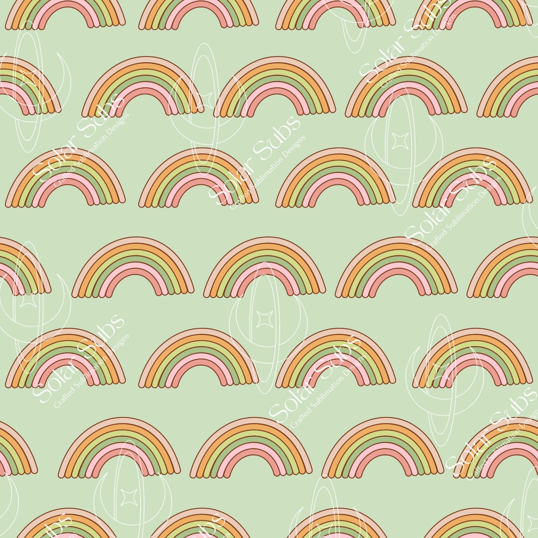 Rainbow Seamless Pattern Seamless Pastel Rainbow Pattern Simple Rainbow ...