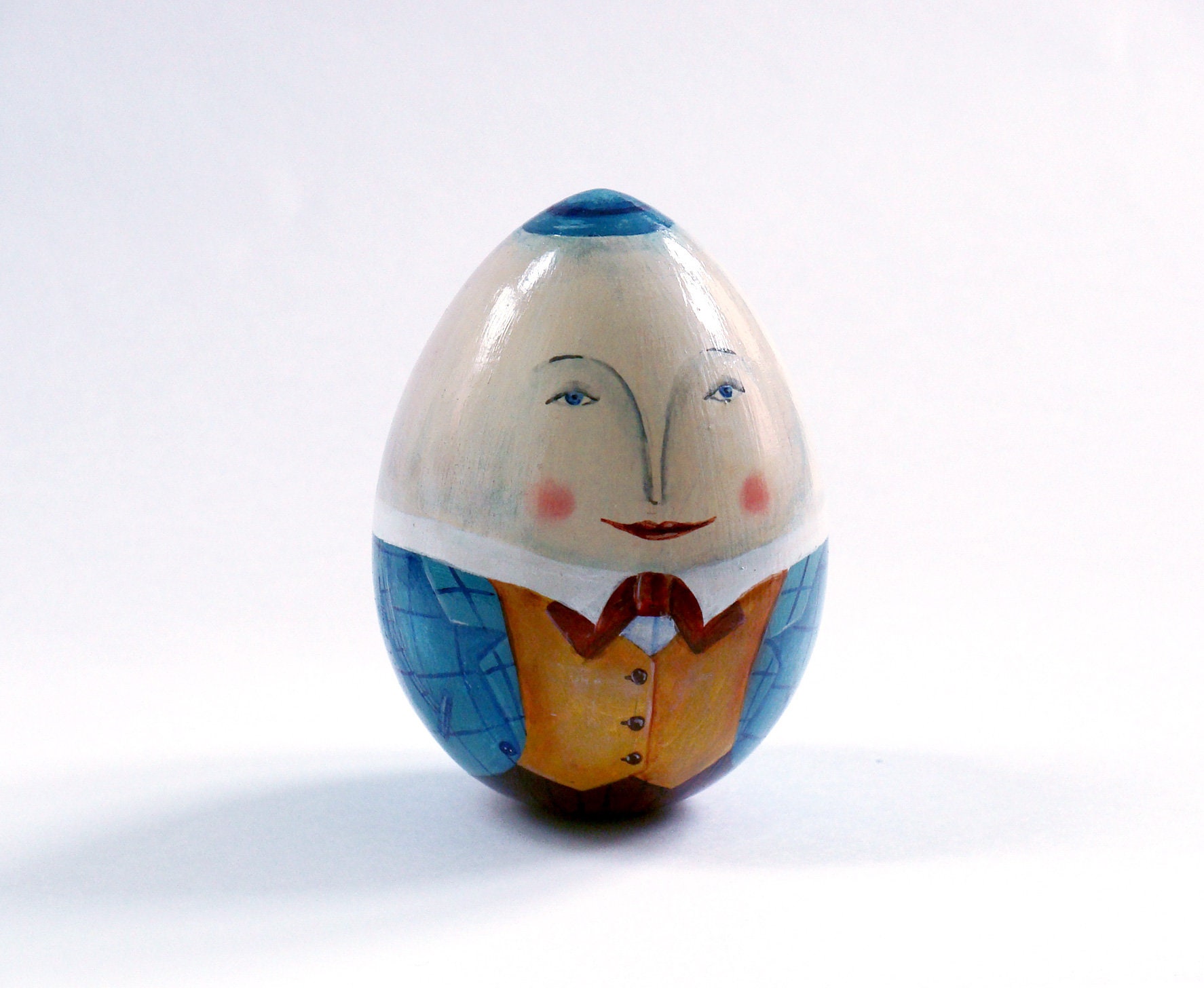 Humpty Dumpty Wooden Egg 3 Inches Height Easter Egg Art Doll - Etsy