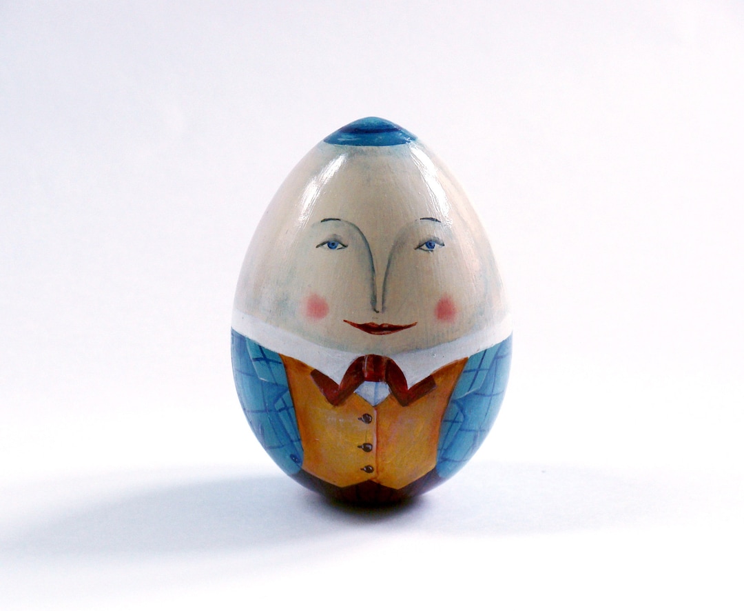 Humpty Dumpty Wooden Egg 3 Inches Height Easter Egg Art Doll - Etsy