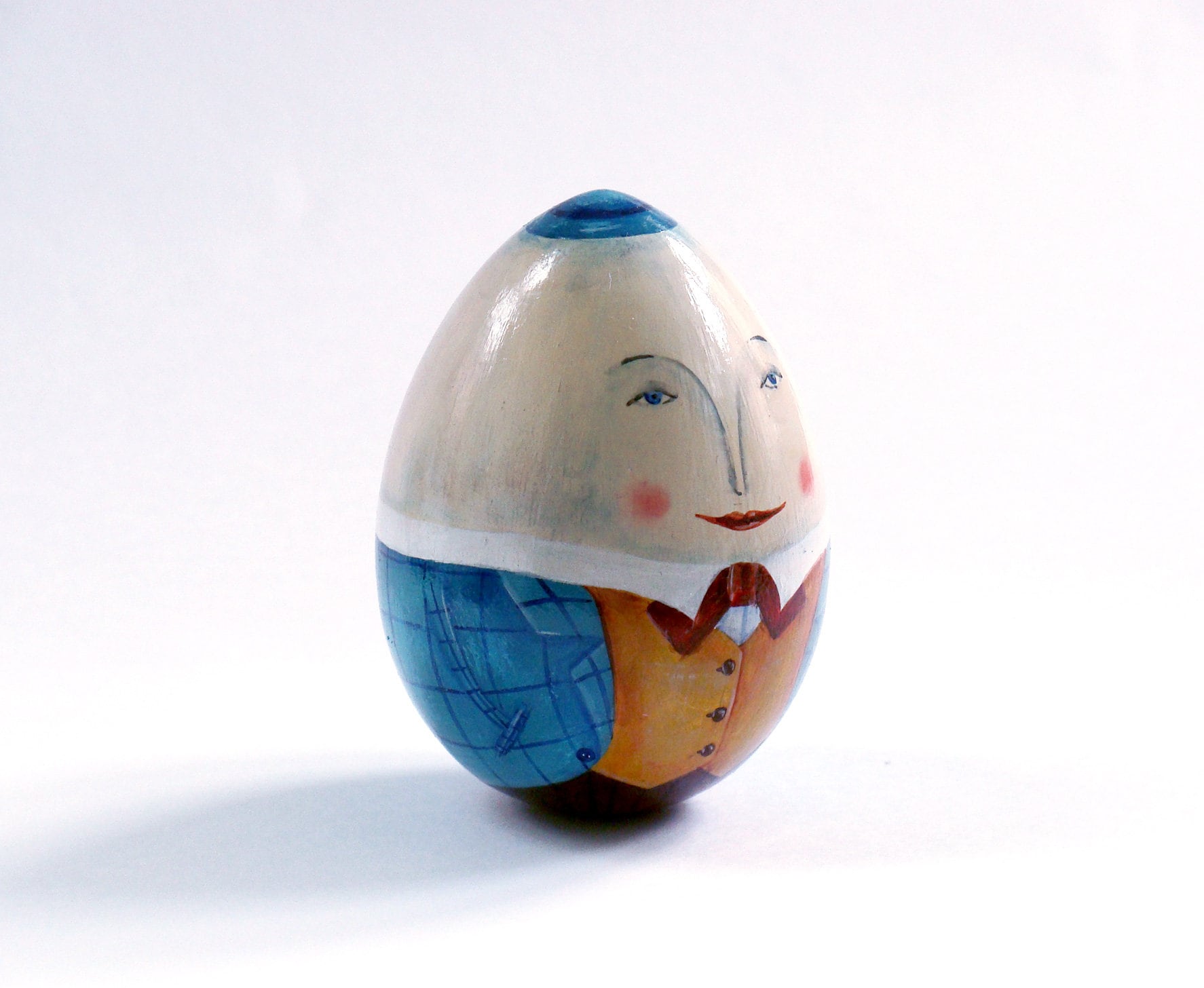 Humpty Dumpty Wooden Egg 3 Inches Height Easter Egg Art Doll - Etsy