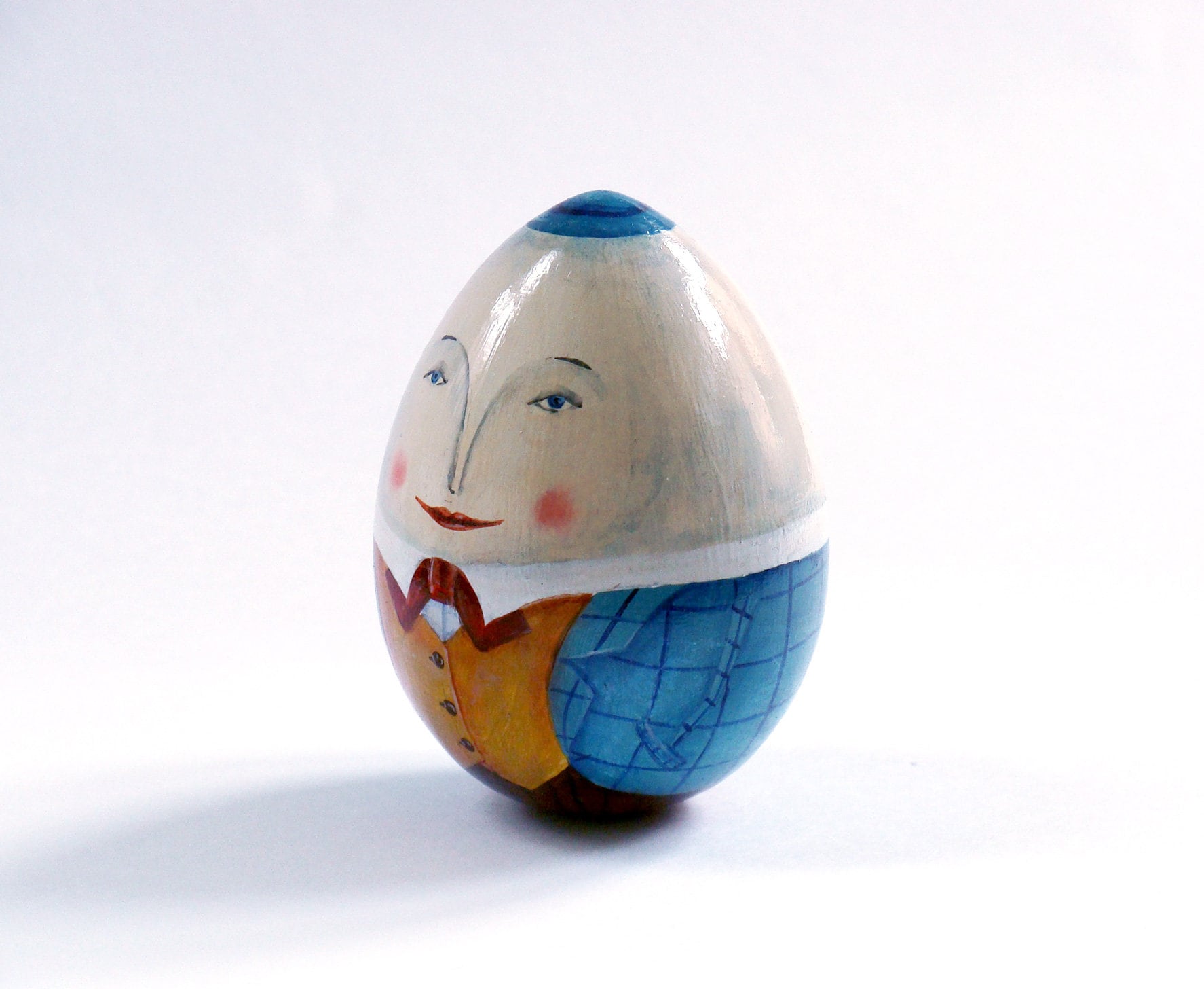 Humpty Dumpty Wooden Egg 3 Inches Height Easter Egg Art Doll - Etsy