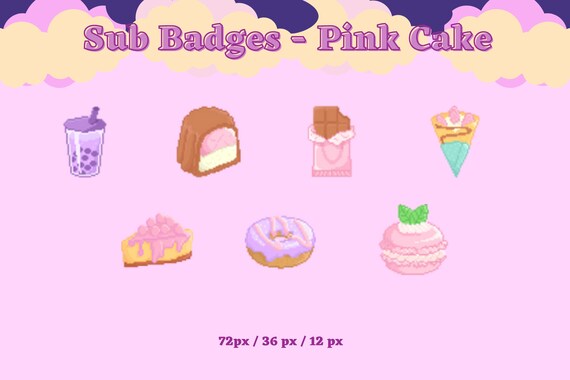 Sub Badges Pink Cake - Etsy