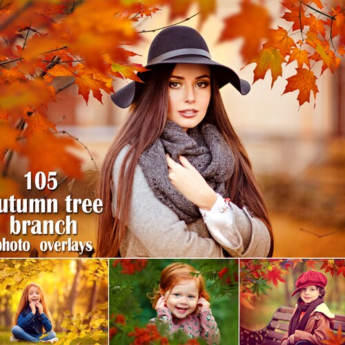 70 Natural Falling Autumn Leaves Photo Overlays for Photoshop - Etsy