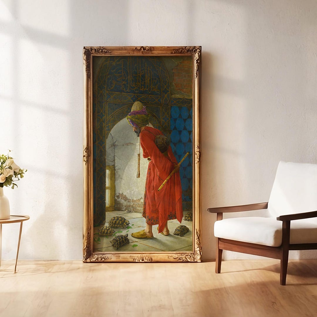 The Tortoise Trainer Canvas or Poster Print Ottoman Wall Art - Etsy