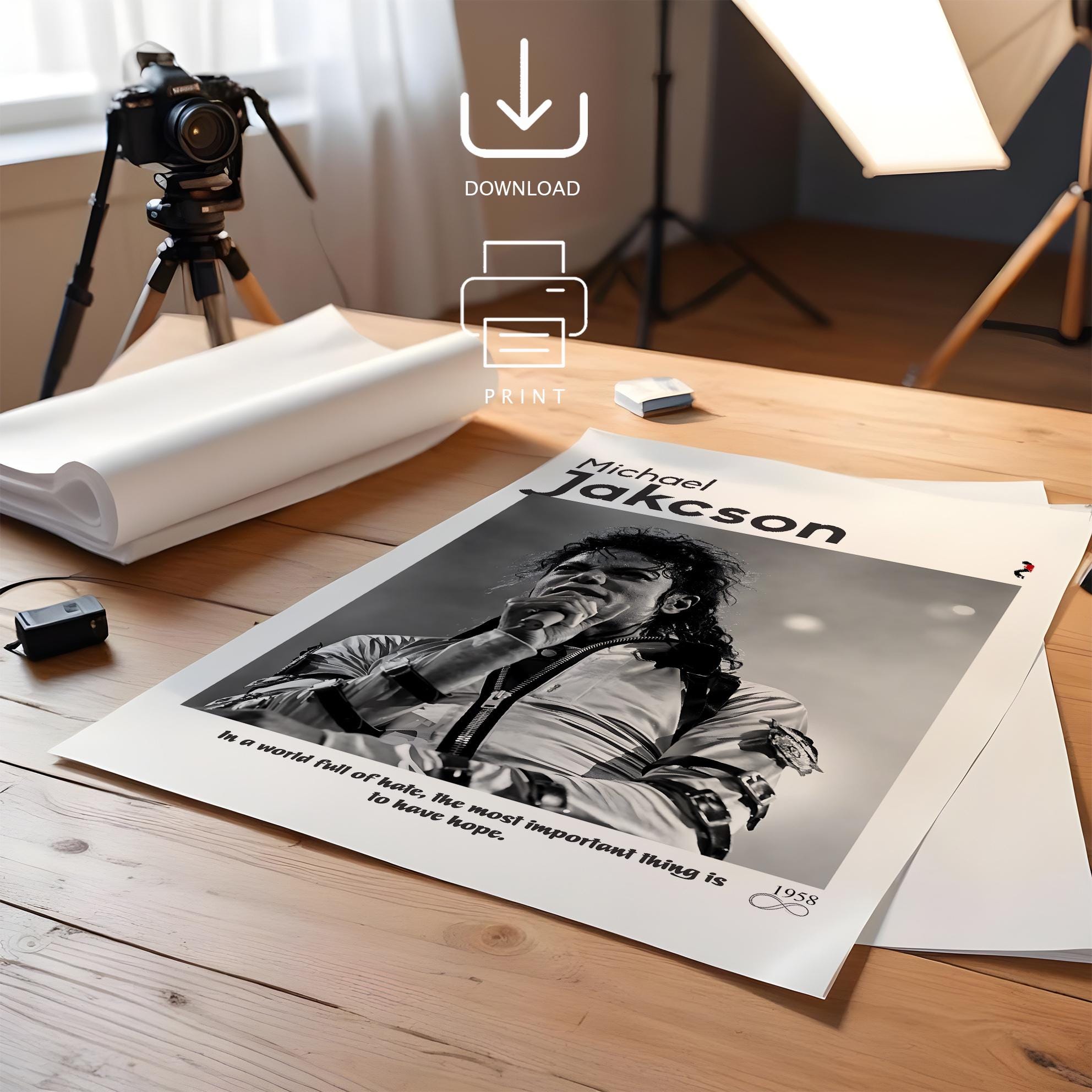 Michael Jackson Moonwalk Poster: Printable Wall Art (digital Download ...