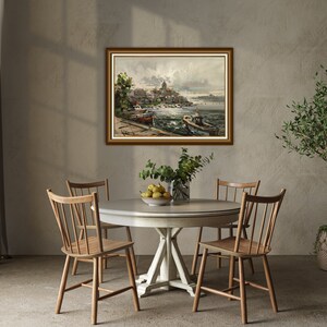 Turkey Istanbul Galata Tower Original Oil Painting, City Landscape Wall ...