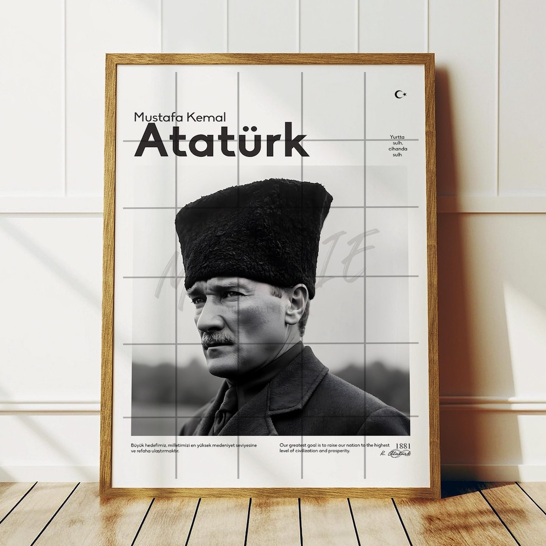 Ataturk Black and White Photo: High-resolution Jpeg (digital Download ...
