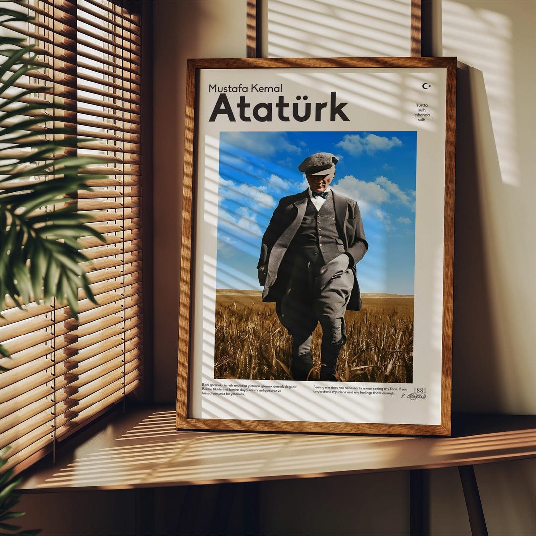 Mustafa Kemal Ataturk Digital Poster: High Resolution Download Print ...