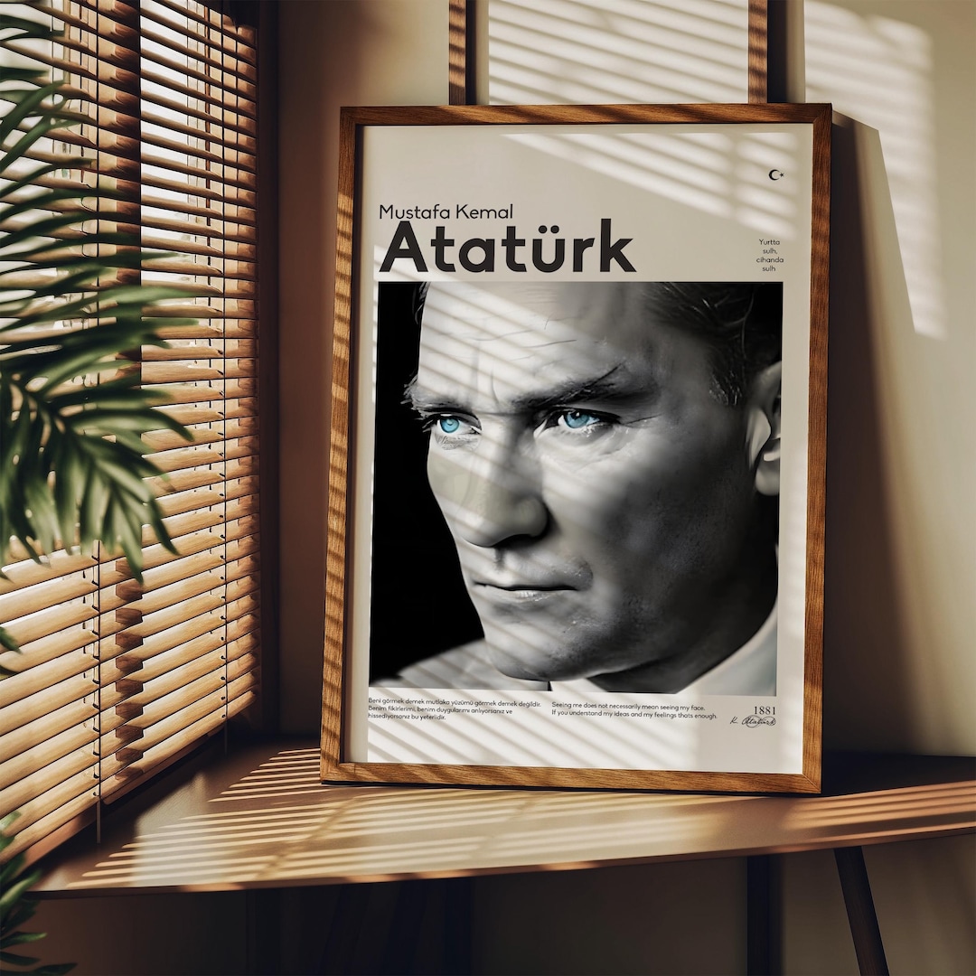 Mustafa Kemal Atatürk Modern Poster, Wall Decor, Digital Download - Etsy