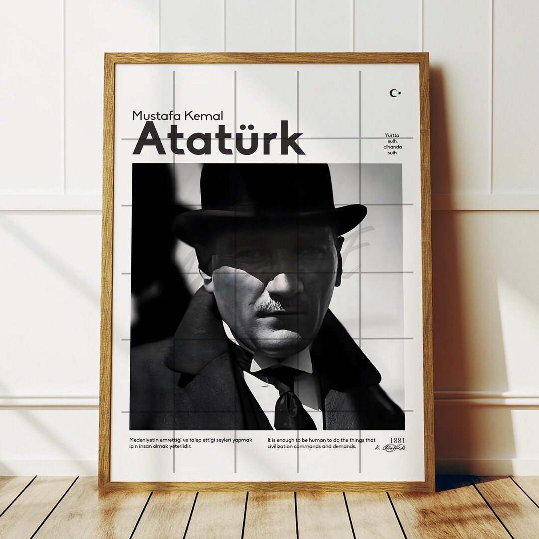 Black and White Historical Ataturk Photograph, High Resolution ...