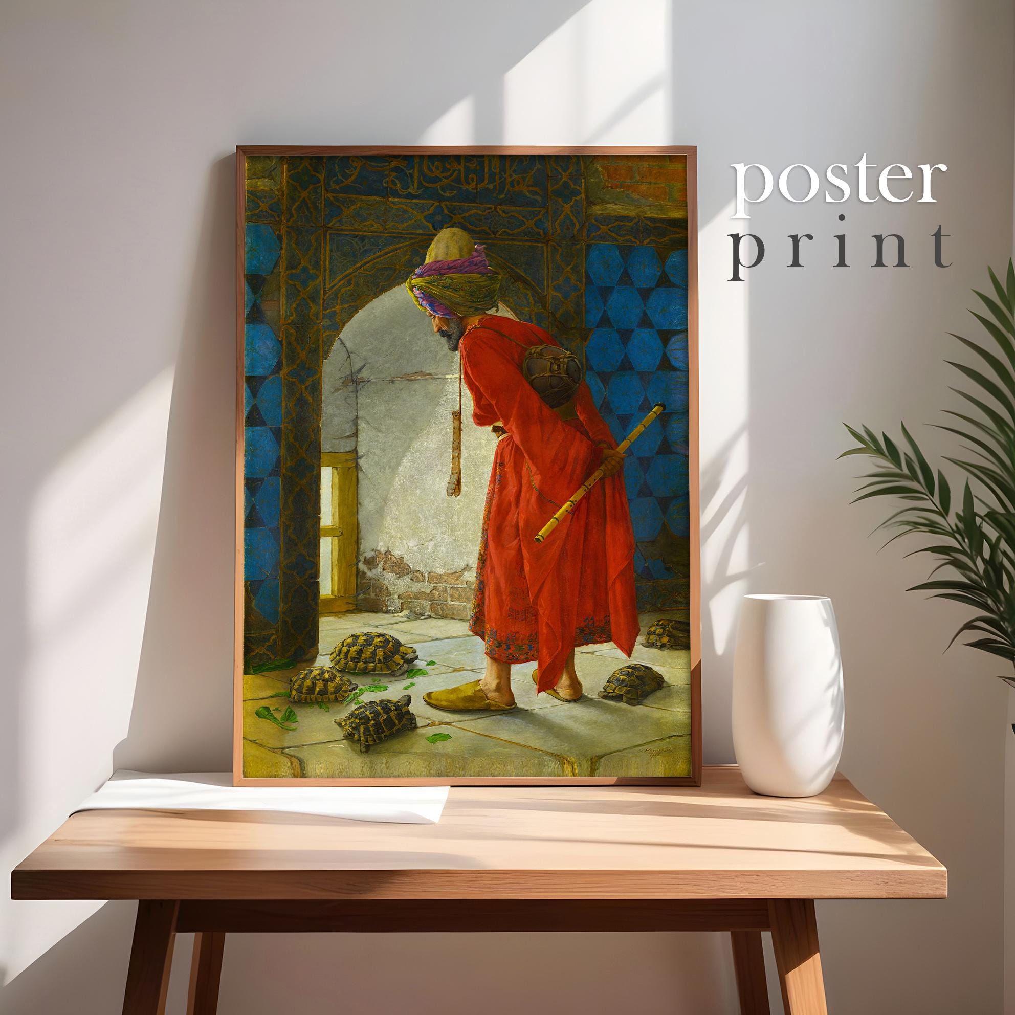 The Tortoise Trainer Canvas or Poster Print Ottoman Wall Art - Etsy
