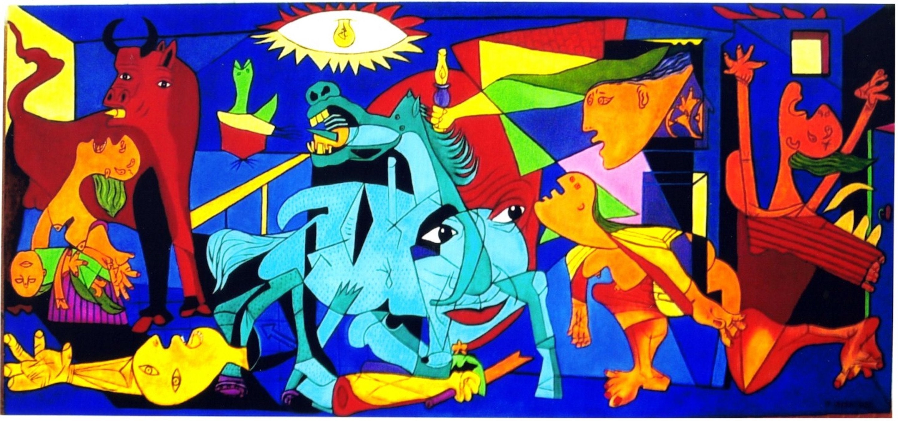 X9 Picasso Guernica Color Bundle Prints Wall Art, for Home and Office ...