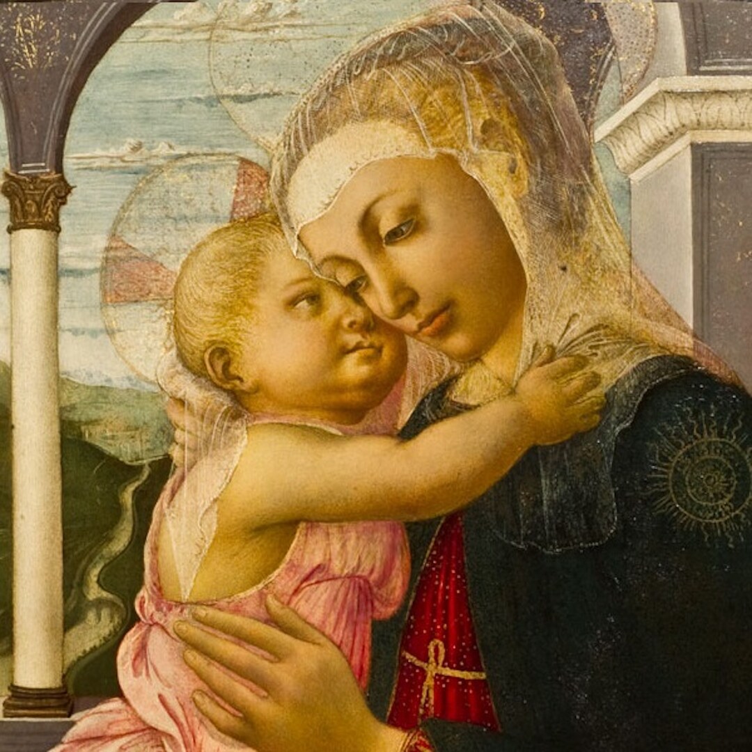 X2 Botticelli Virgin Mary Paintings With Children for Home - Etsy