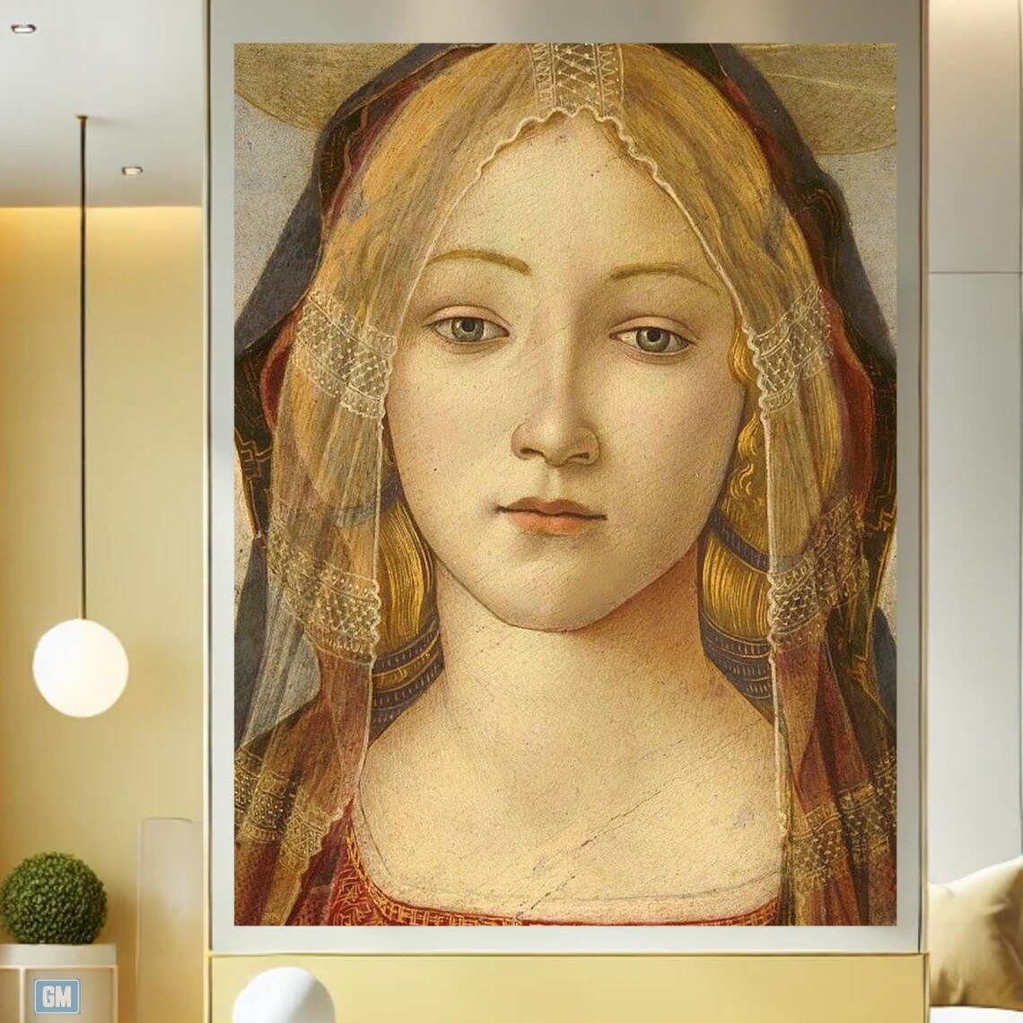Botticelli Virgin Mary Painting: Italian Renaissance Canvas Art (3 FREE ...