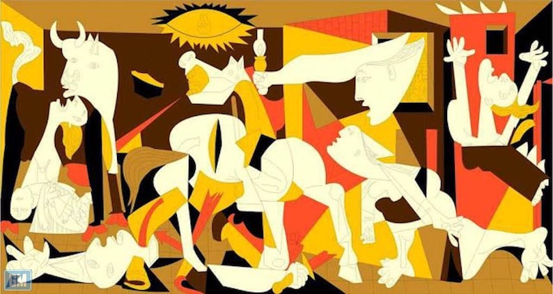 Picasso Guernica Prints: Colorful Cubism Wall Art (digital Download) - Etsy