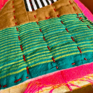 Vibrant Textile Art / Patchwork and Appliqué Handmade Framed Work ...