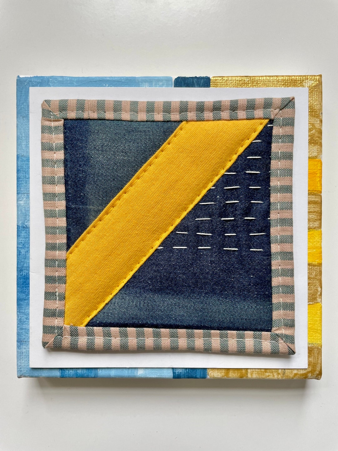 Mixed Media Mini Art Quilt - Etsy