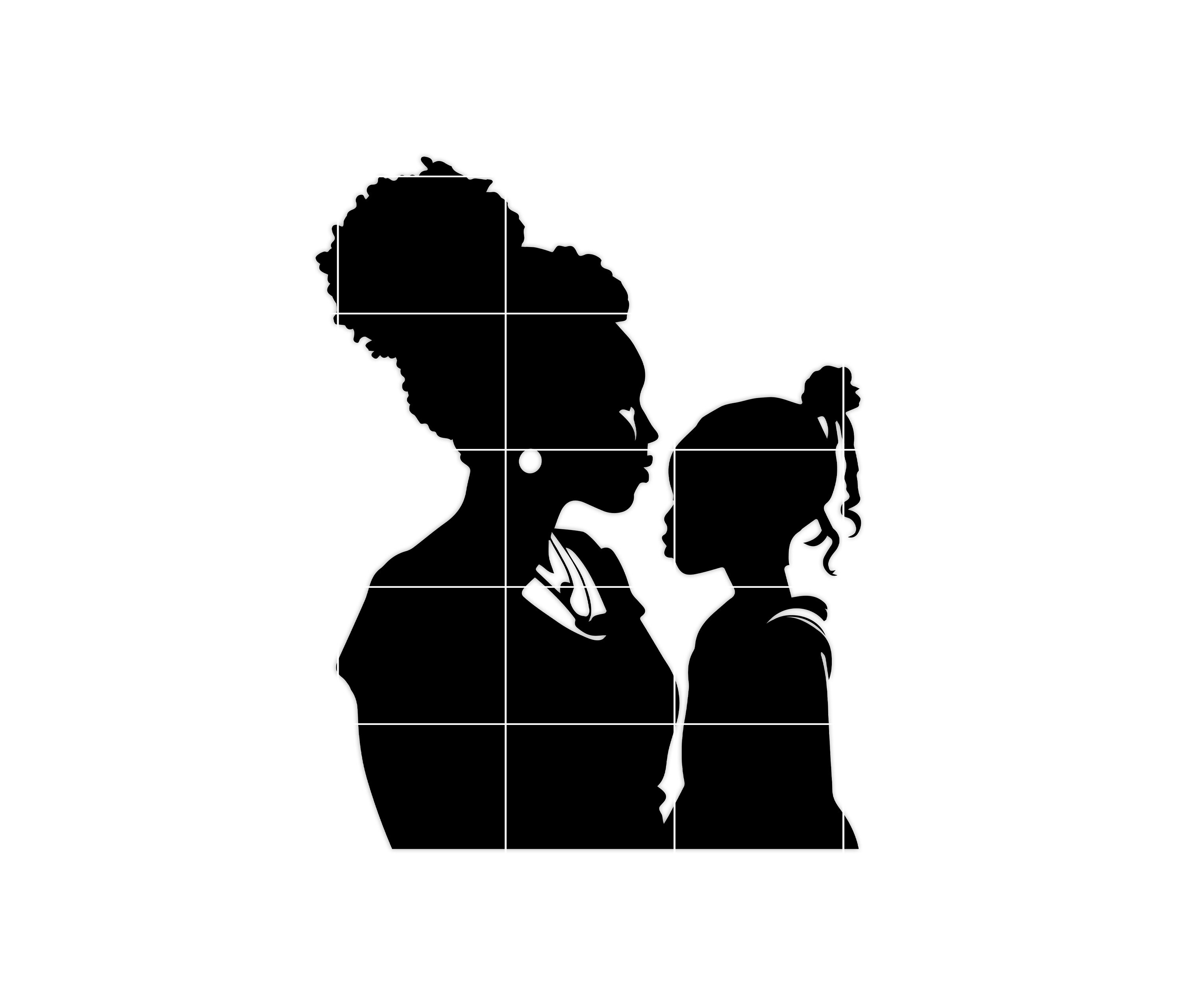 Mother And Daughter Svg Afro Mom Svg African Mother Svg Mothers Day
