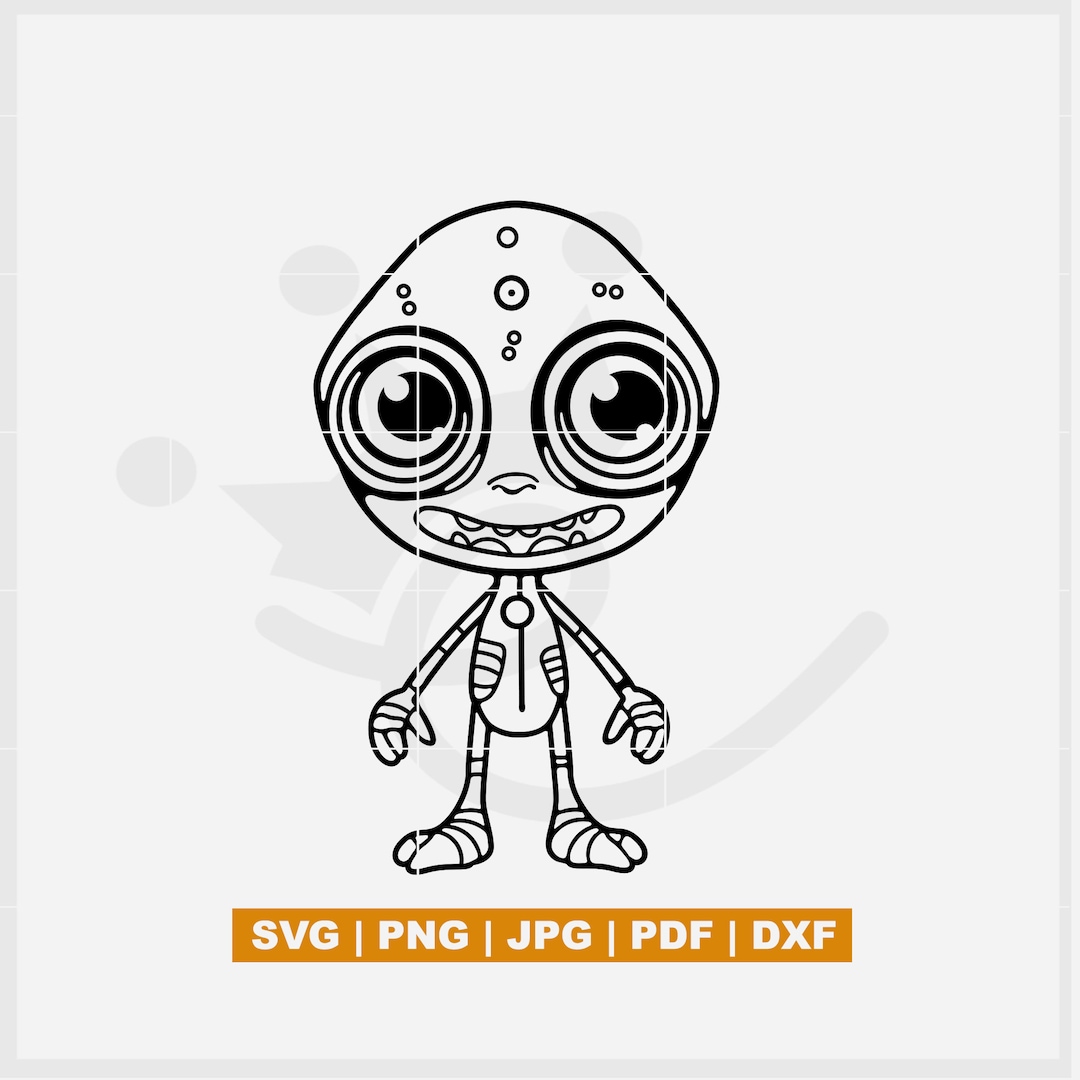 Alien SVG for Kids, Alien Cutout, Cute Alien Svg-for Prints ...