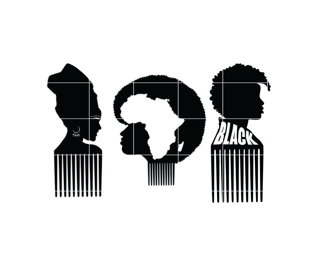 Afro Pick SVG, PNG, and DXF 3 in 1 Bundle Design, Perfect for Cricut ...