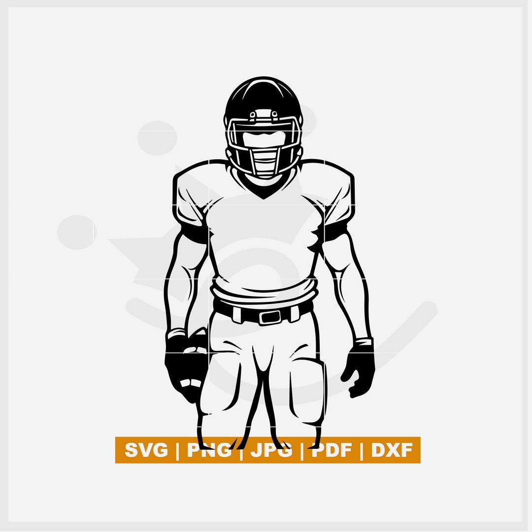 Football Svg, Rugby Player Svg - Includes Dxf Png Jpg Pdf - Transparent ...