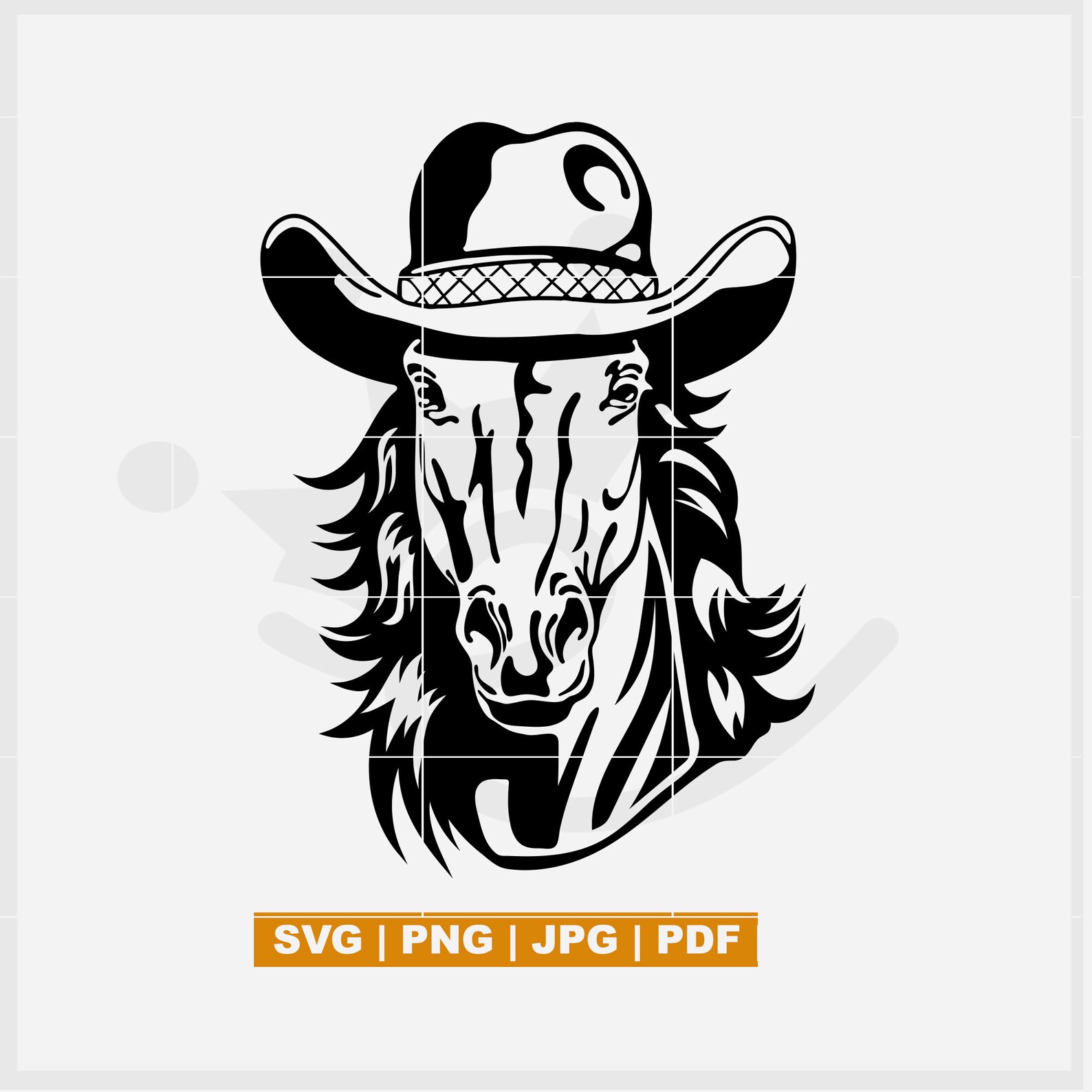 Horse With Cowboy Hat Svg, Horse Svg, Cowboy Horse Svg, Horse Digital ...