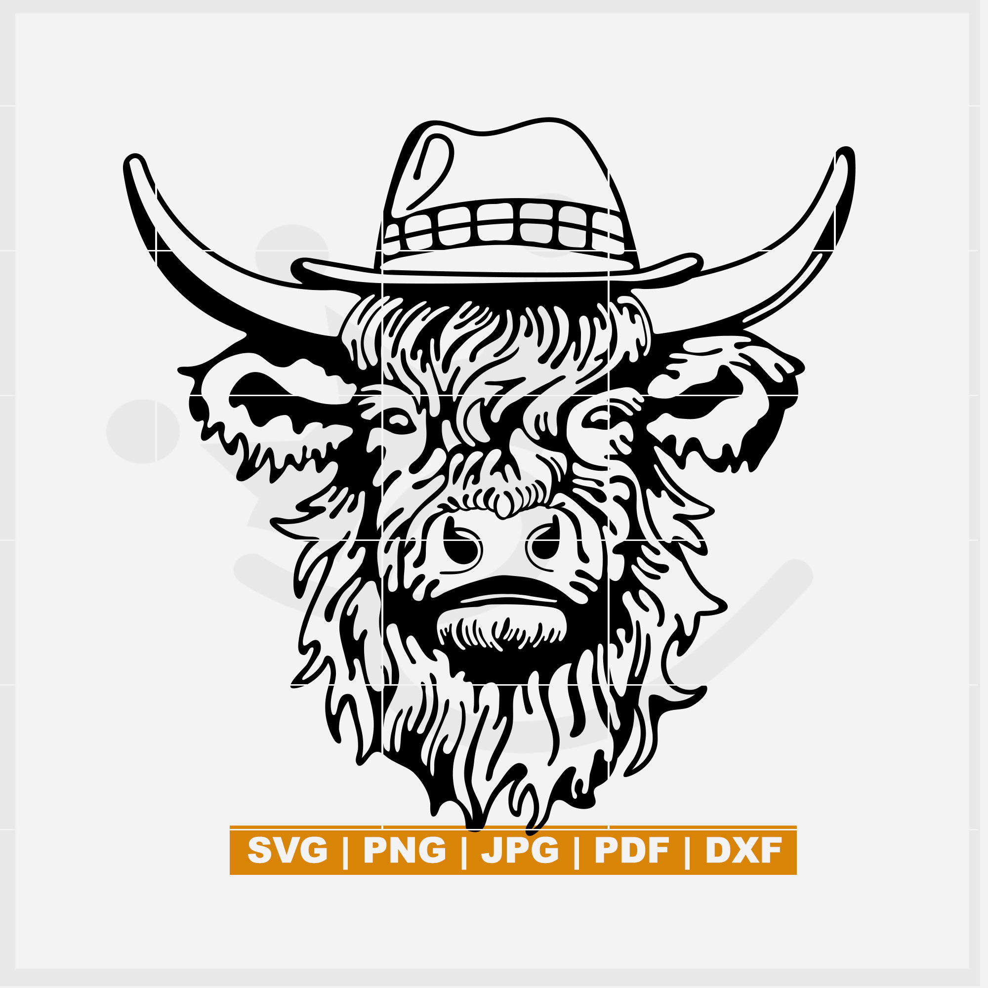 Highland Cowboy Svg Highland SVG, Cow Svg, Highland Cow Svg, Cricut ...