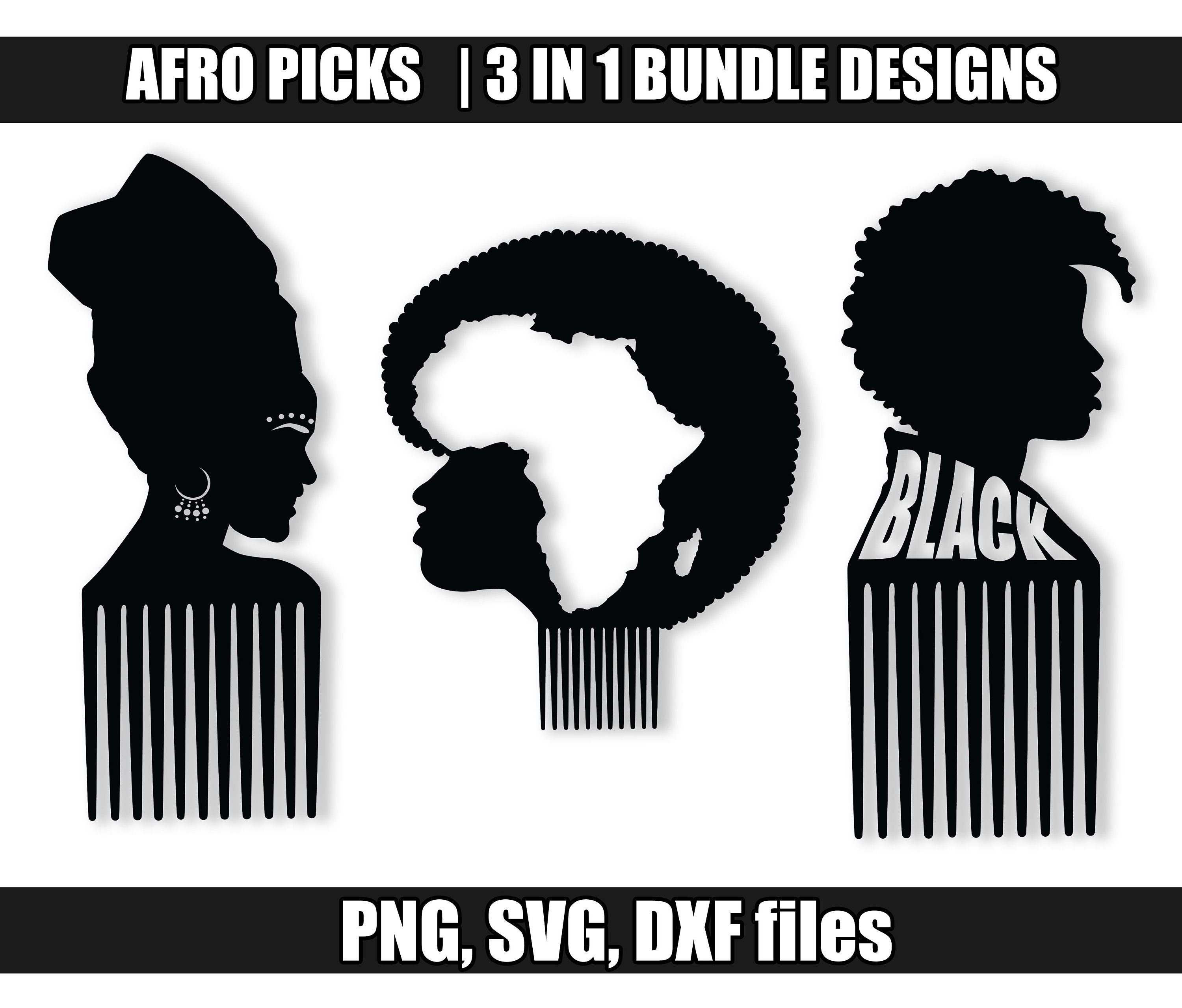 Afro Pick SVG PNG and DXF 3 in 1 Bundle Design Perfect for - Etsy Canada