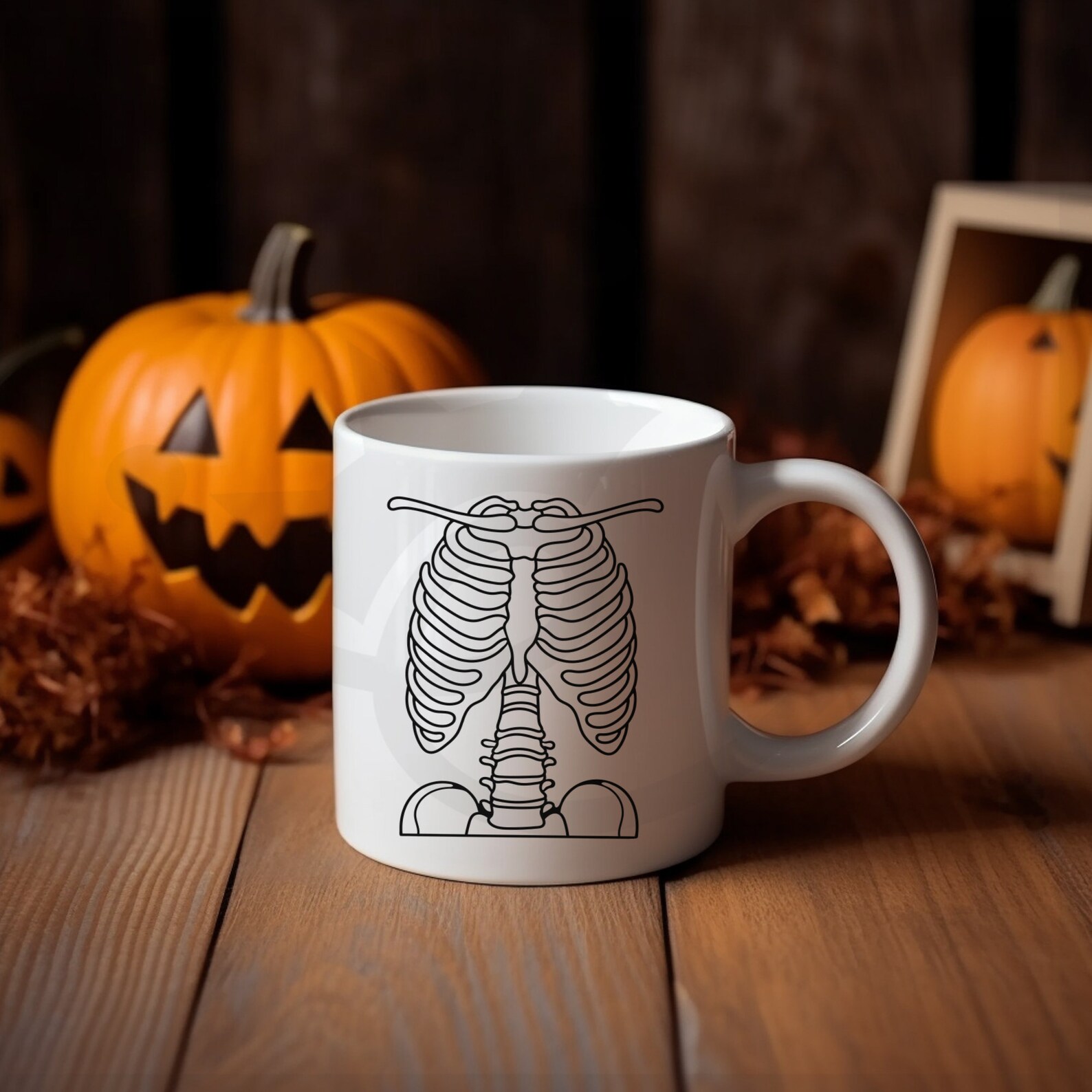 Front and Back Ribcage SVG, Rib Cage Outline, Front Ribcage, Chest ...