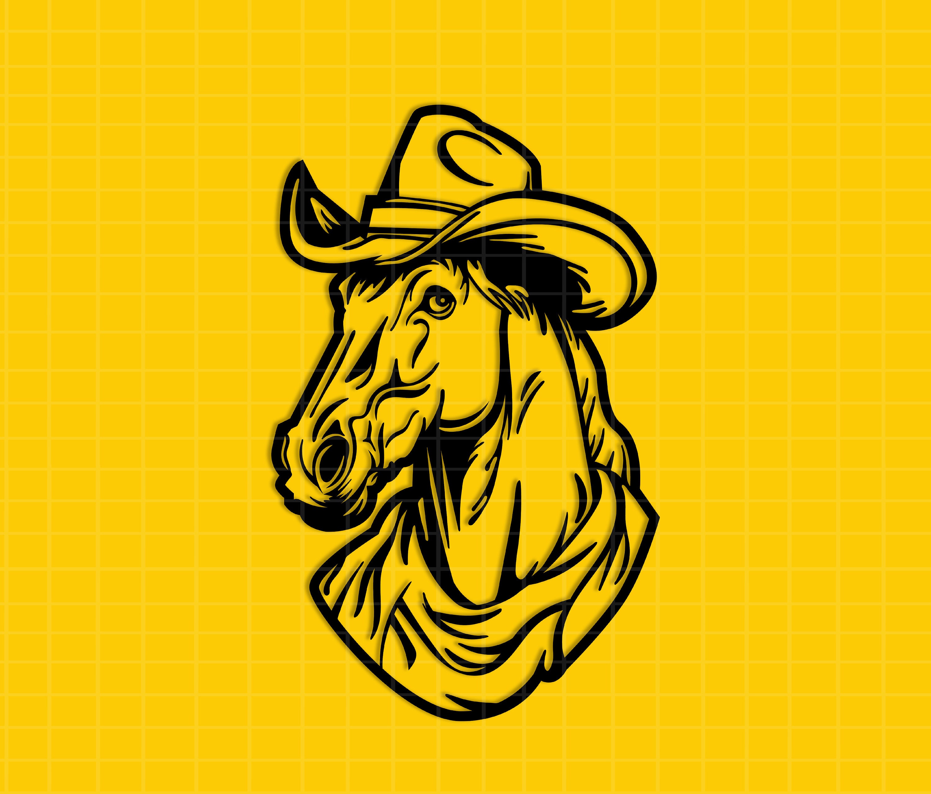 Horse Svg Horse Wearing Cowboy Hat Svg Cowboy Horse Svg - Etsy
