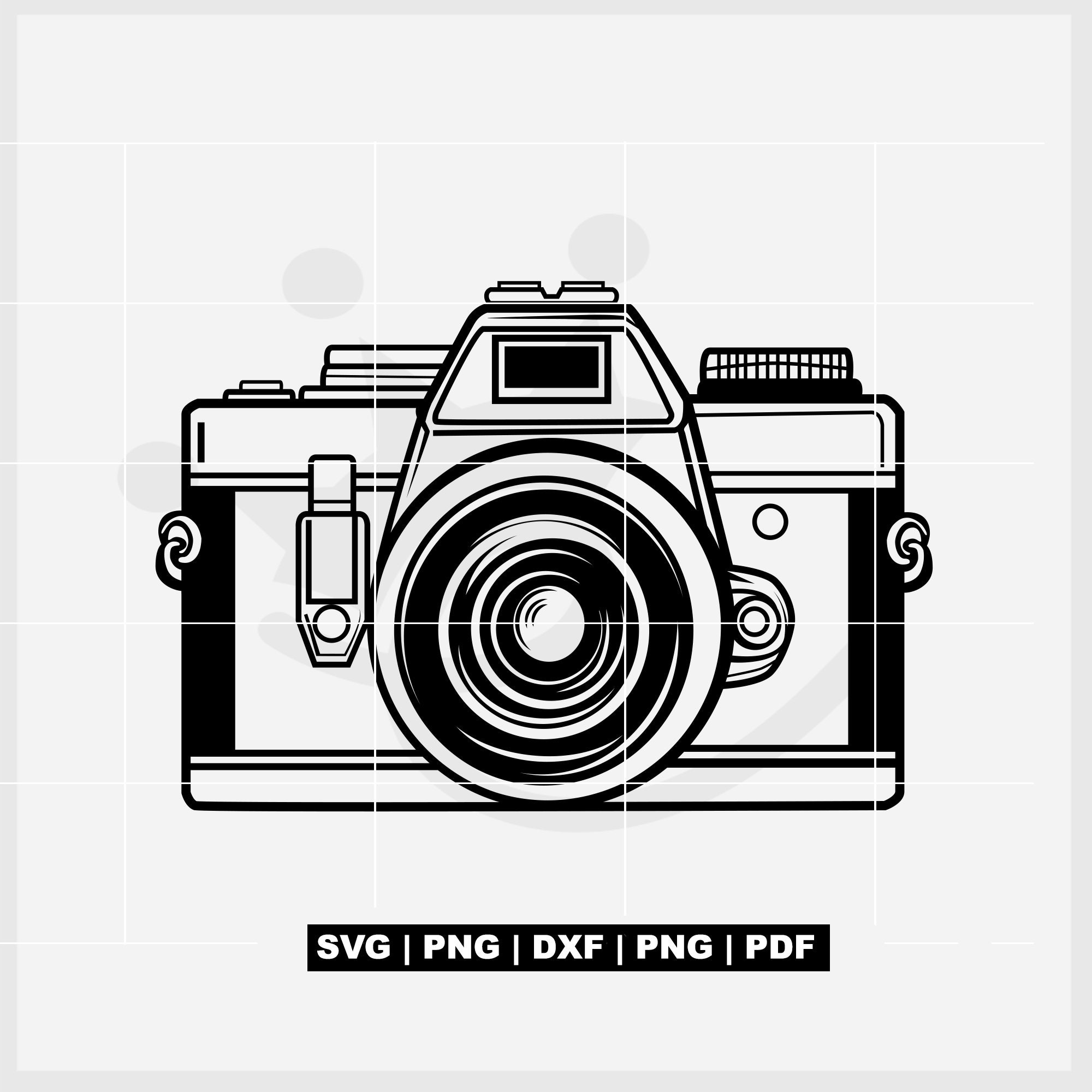 Camera Photography SVG Camera SVG, Including Dxf, Png, Jpg, Pdf Files ...