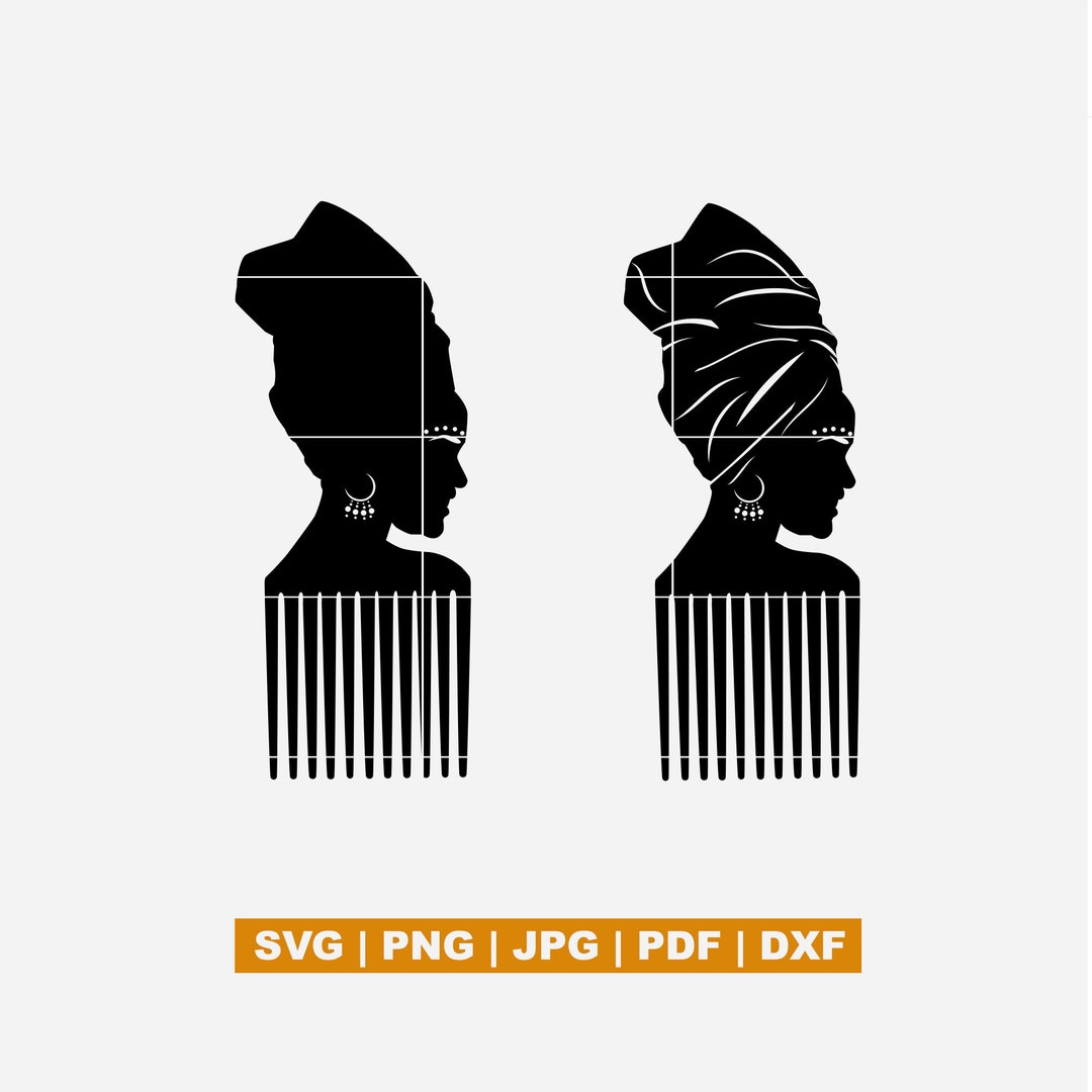 Afro Pick SVG, Woman Afro Pick SVG, Woman in Turban Afro Pick SVG - Etsy UK