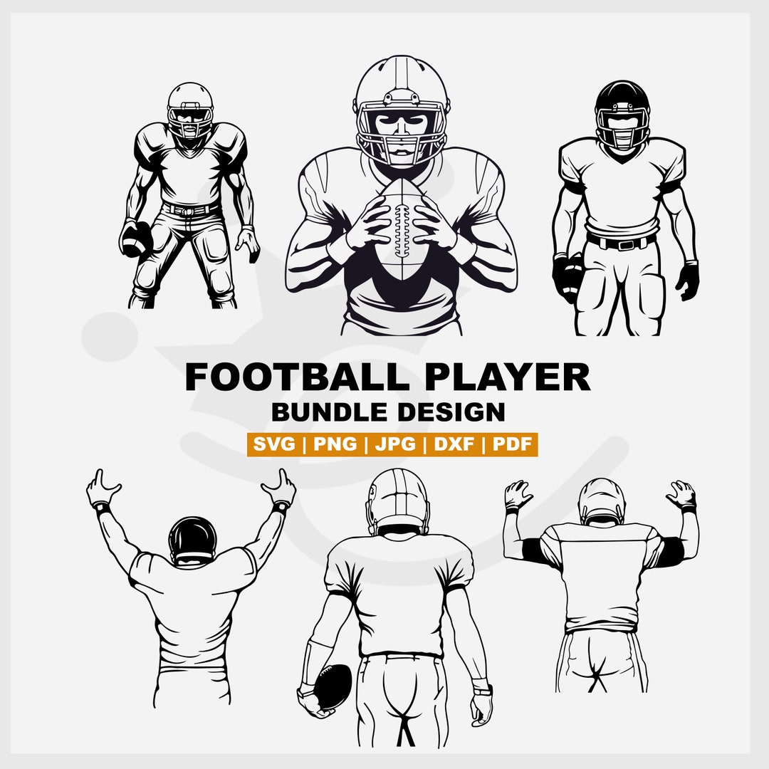 Football Payer SVG Bundle, College Football Palyer Svg,- Perfect for ...
