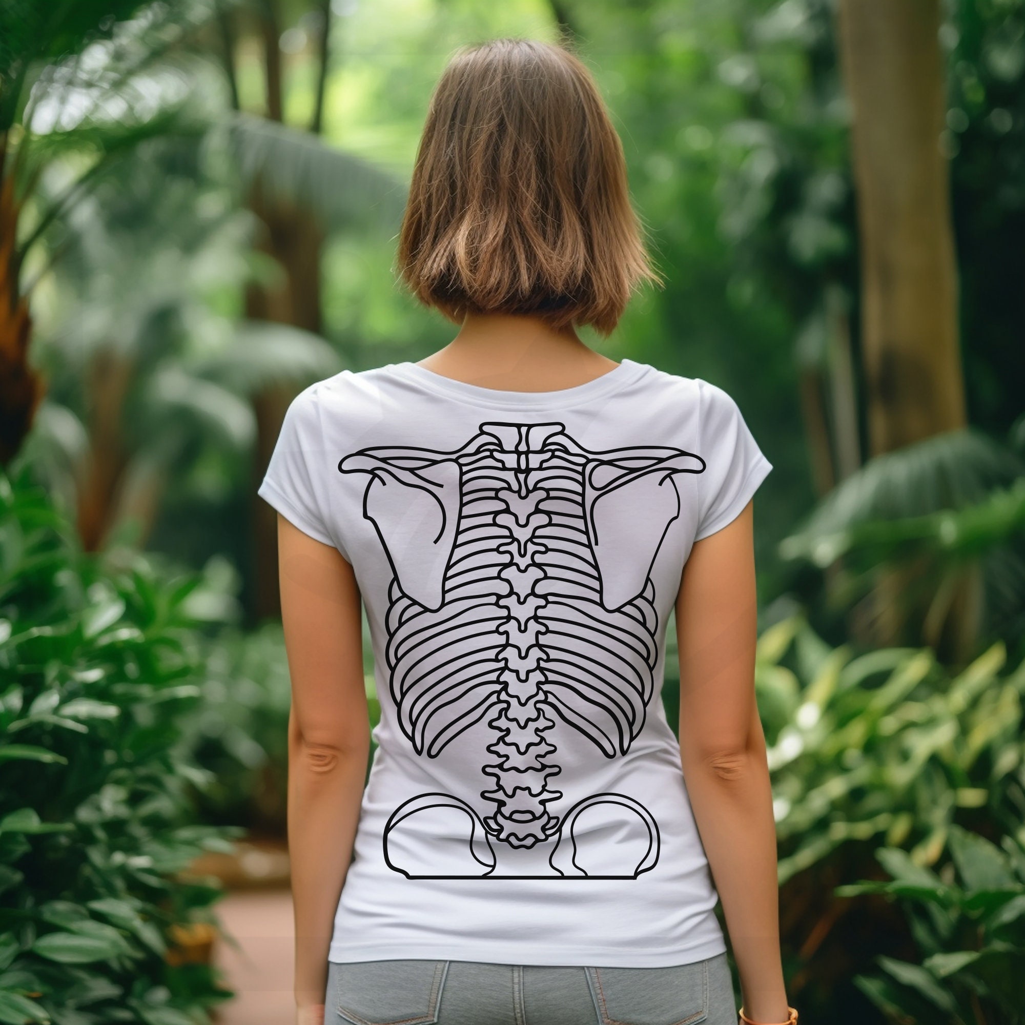 Front and Back Ribcage SVG, Rib Cage Outline, Front Ribcage, Chest ...