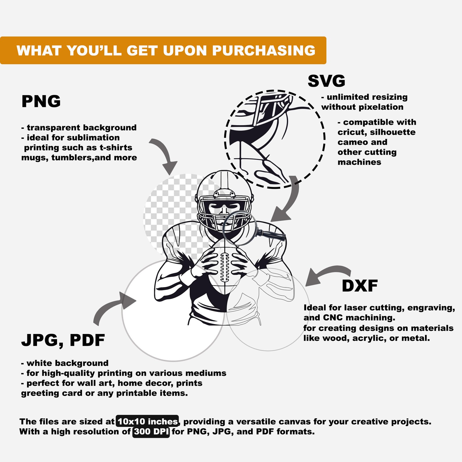 Football Player SVG, College Football Svg, Football Svg - Black and ...