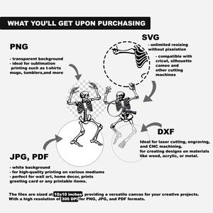 Dancing Skeleton SVG, Happy Skeletons SVG, Funny Skeleton Svg, Partying ...