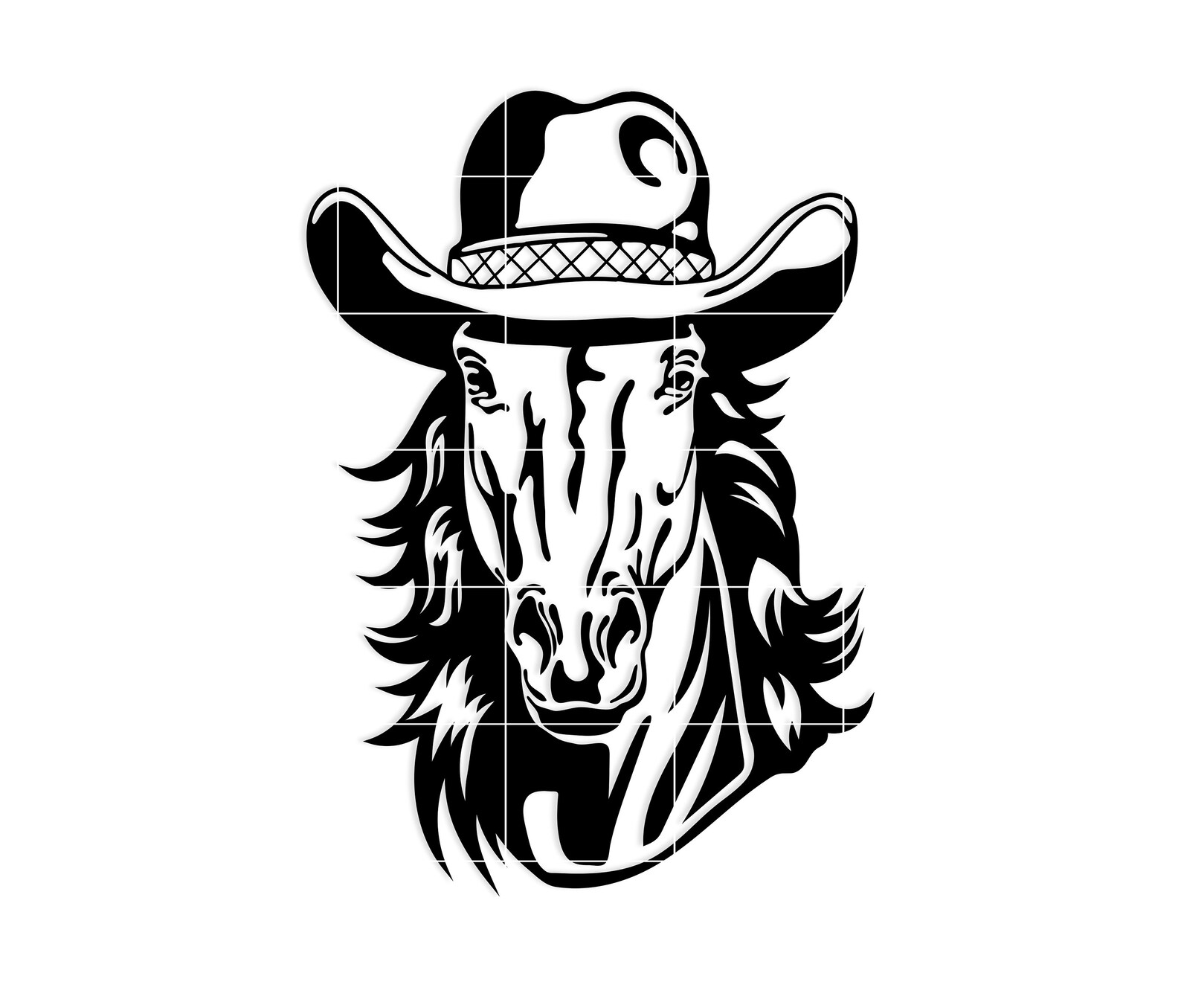 Horse With Cowboy Hat Svg, Horse Svg, Cowboy Horse Svg, Horse Digital ...