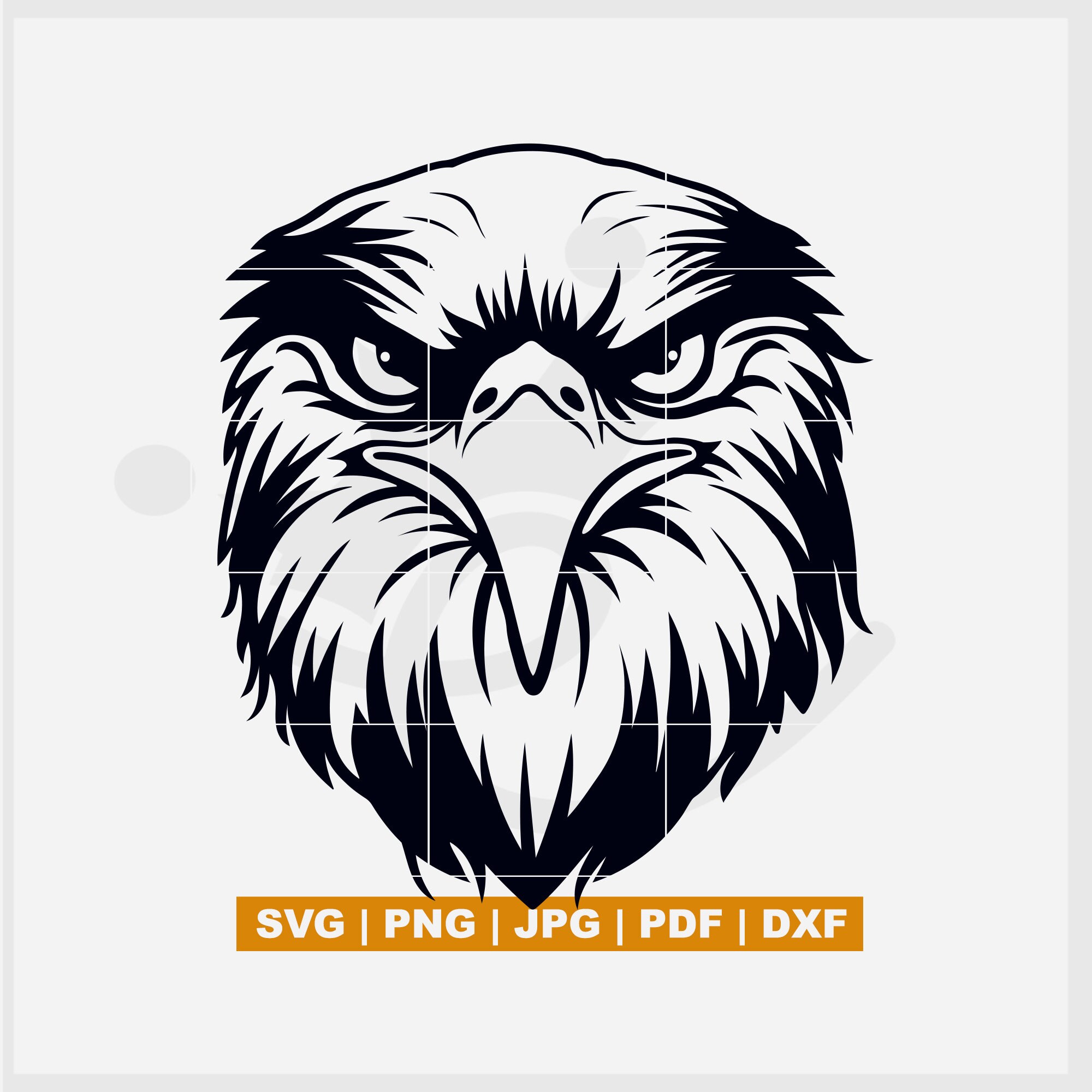 Eagle in Front View SVG | Eagle Clipart | Eagle Cut File | Eagle ...
