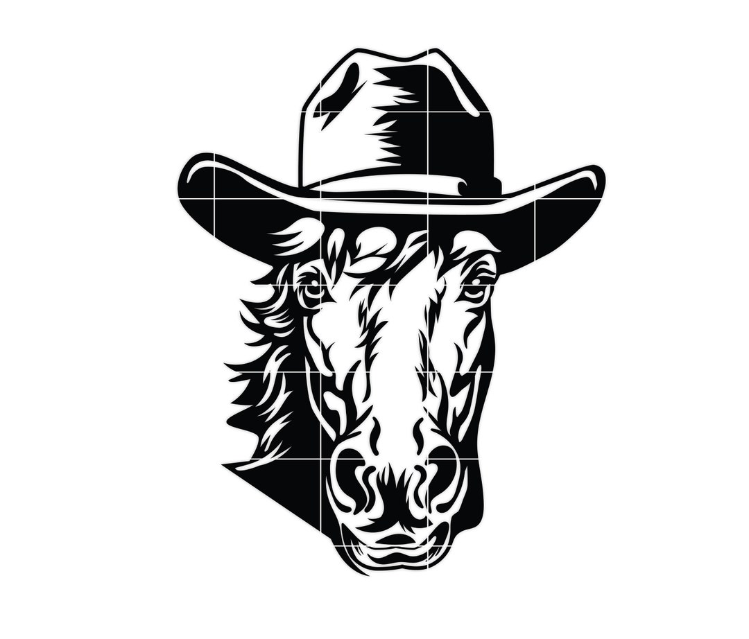 Horse Svg Horse Wearing Cowboy Hat Svg Cowboy Horse Svg - Etsy